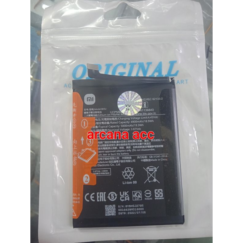 Jual battery baterai Xiaomi Redmi 12T PRO BN5J ORIGINAL NEW | Shopee ...