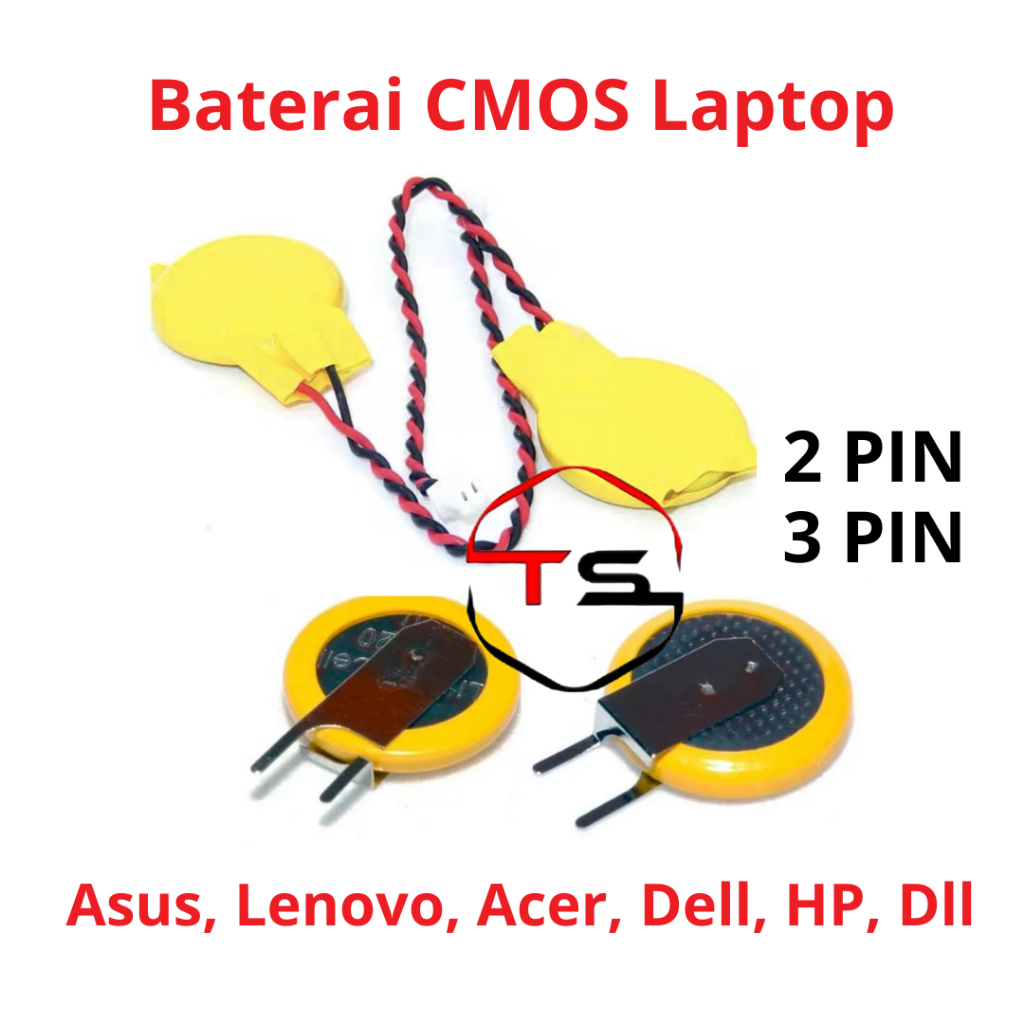 Jual Baterai Battery Batre CMOS Cimos Bios Laptop Komputer Solder 2 3 ...