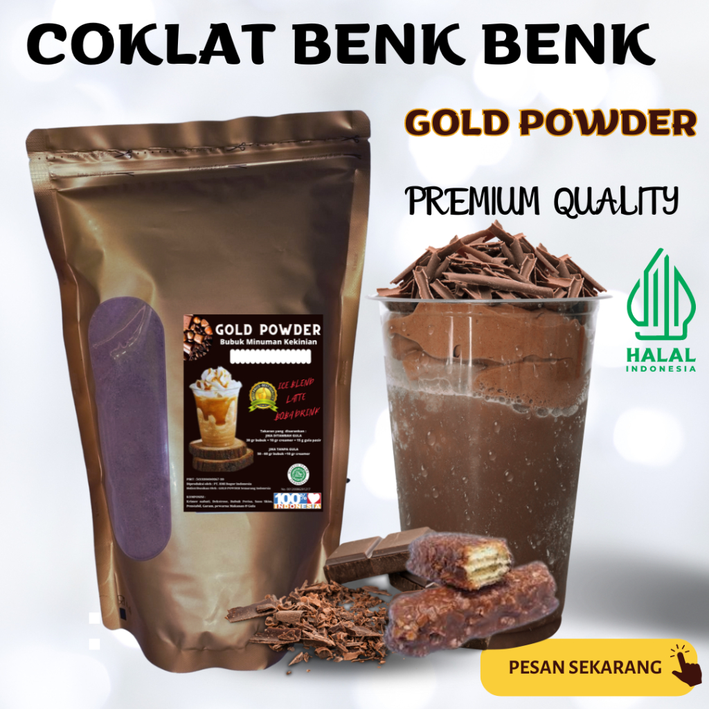 Jual GOLD Powder 1 Kg RASA COKLAT BENK BENK | BENG Minuman Bubuk Instan ...