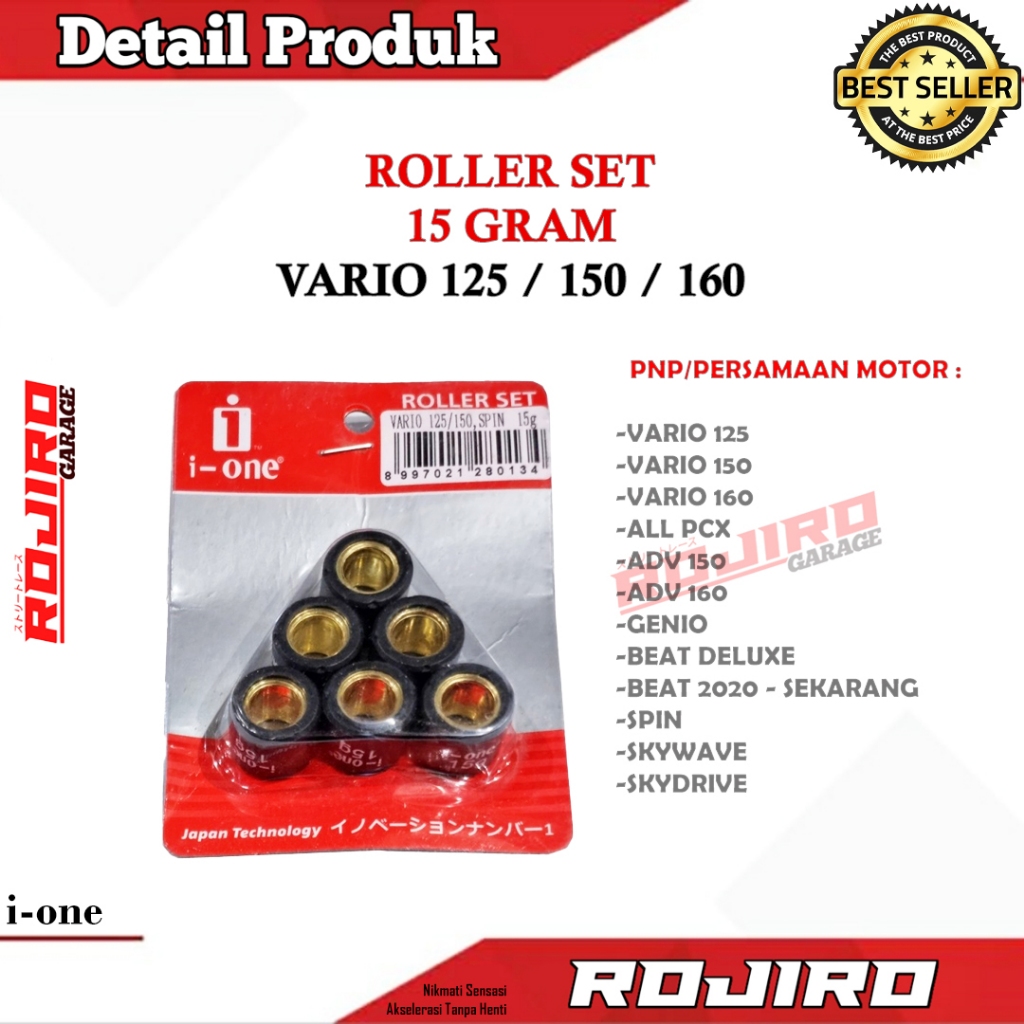 Jual Roller Vario 125/150/160 7 8 9 10 11 12 13 14 15 16 17 Gram Genio Beat Deluxe PCX Roler ...