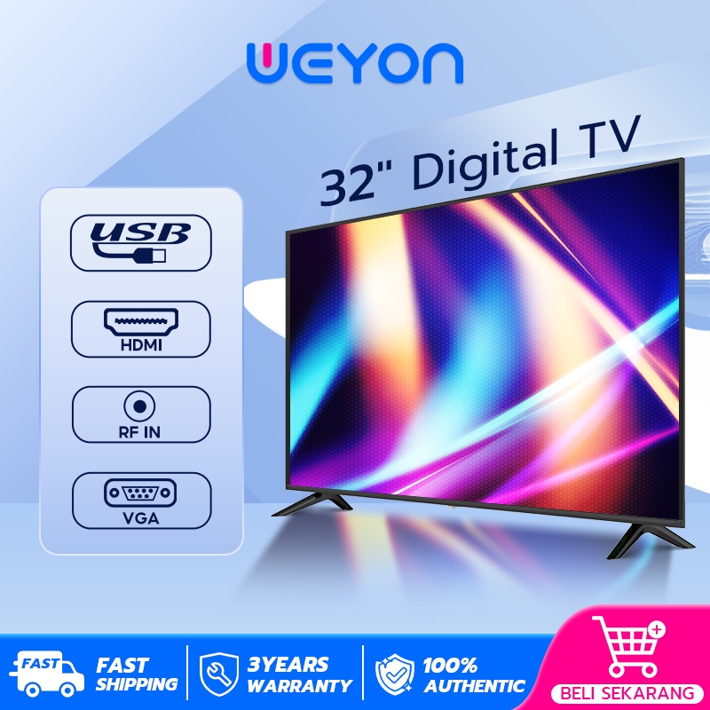 Jual WEYON TV LED 32 inch HD Ready Digital Televisi Murah | Shopee ...