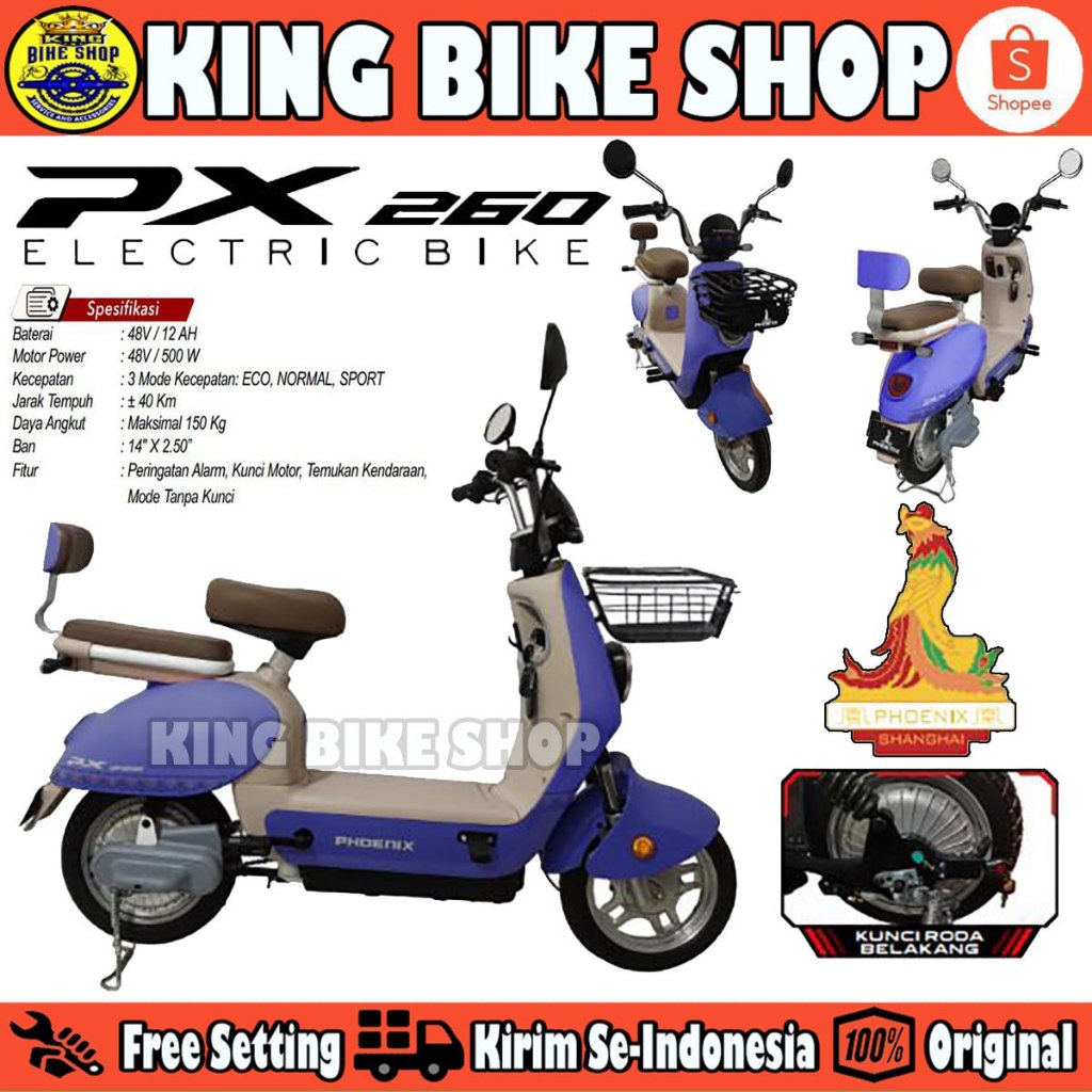 Jual Sepeda Listrik PHOENIX PX 260 Electric E Bike 500 Watt | Shopee ...