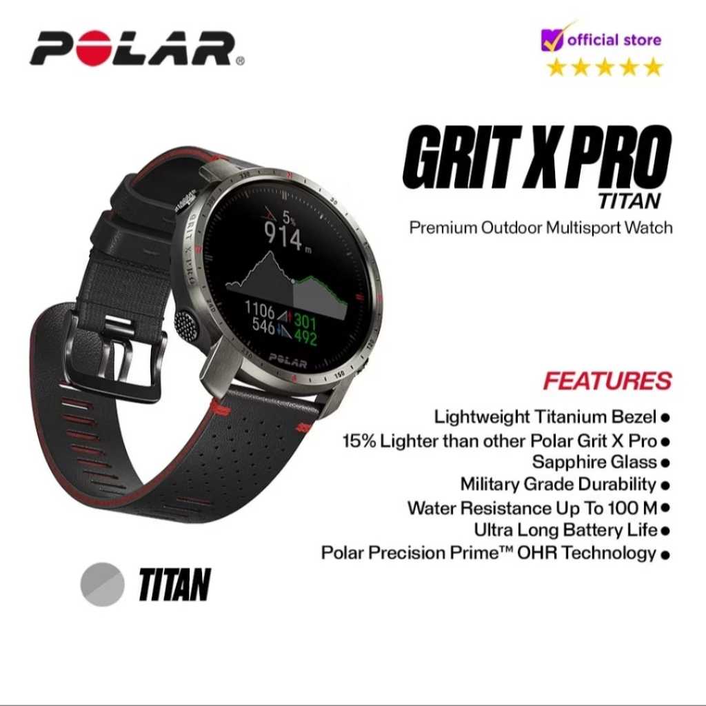 Jual Polar Grit X Pro Smartwatch TRITAN Second kondisi mulus original ...