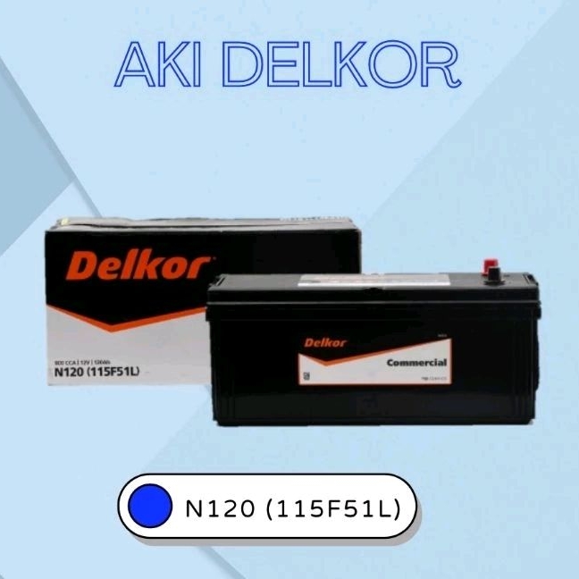 Jual AKI DELKOR TYPE N120 (115F51L) | Shopee Indonesia