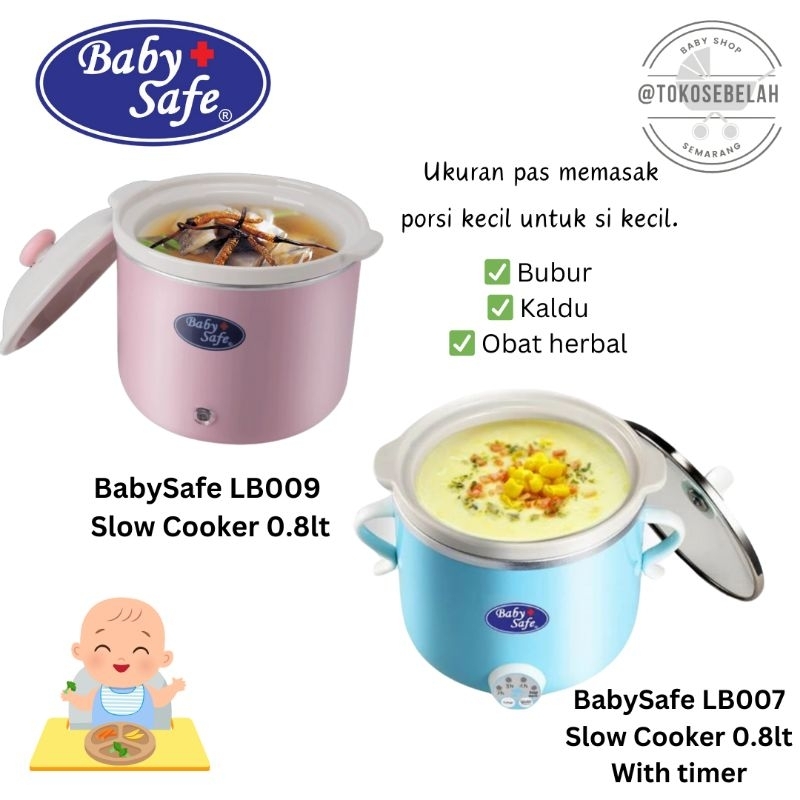 Jual BABYSAFE LB009 LB007 LB018 Slow Cooker with Light Indicator 0.8lt ...