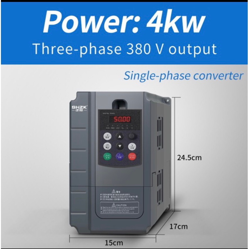 Jual Motor Inverter 4KW AC 220V 1P - 380V 3P Single Phase Three Phase ...