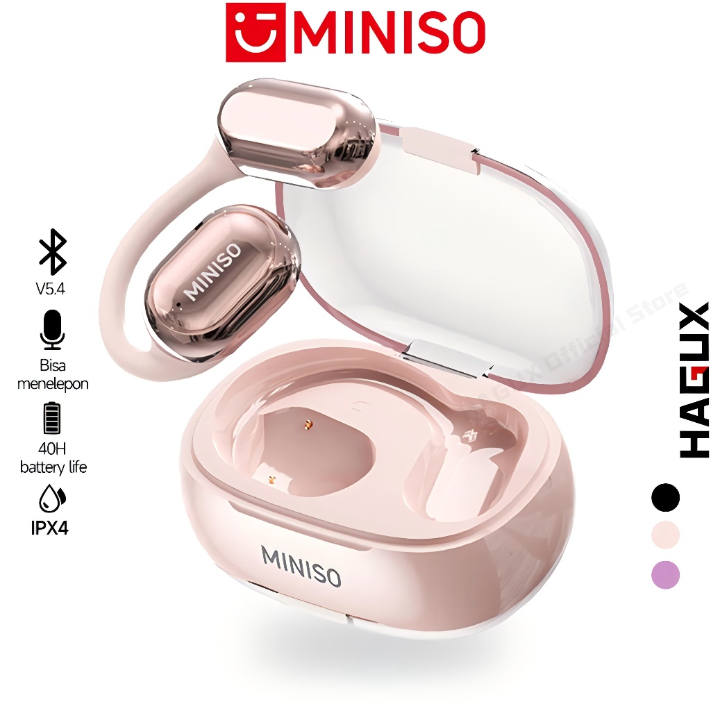 Jual Miniso X39 True Wireless Bluetooth V5.4 OWS TWS OPEN EAR Earphone ...