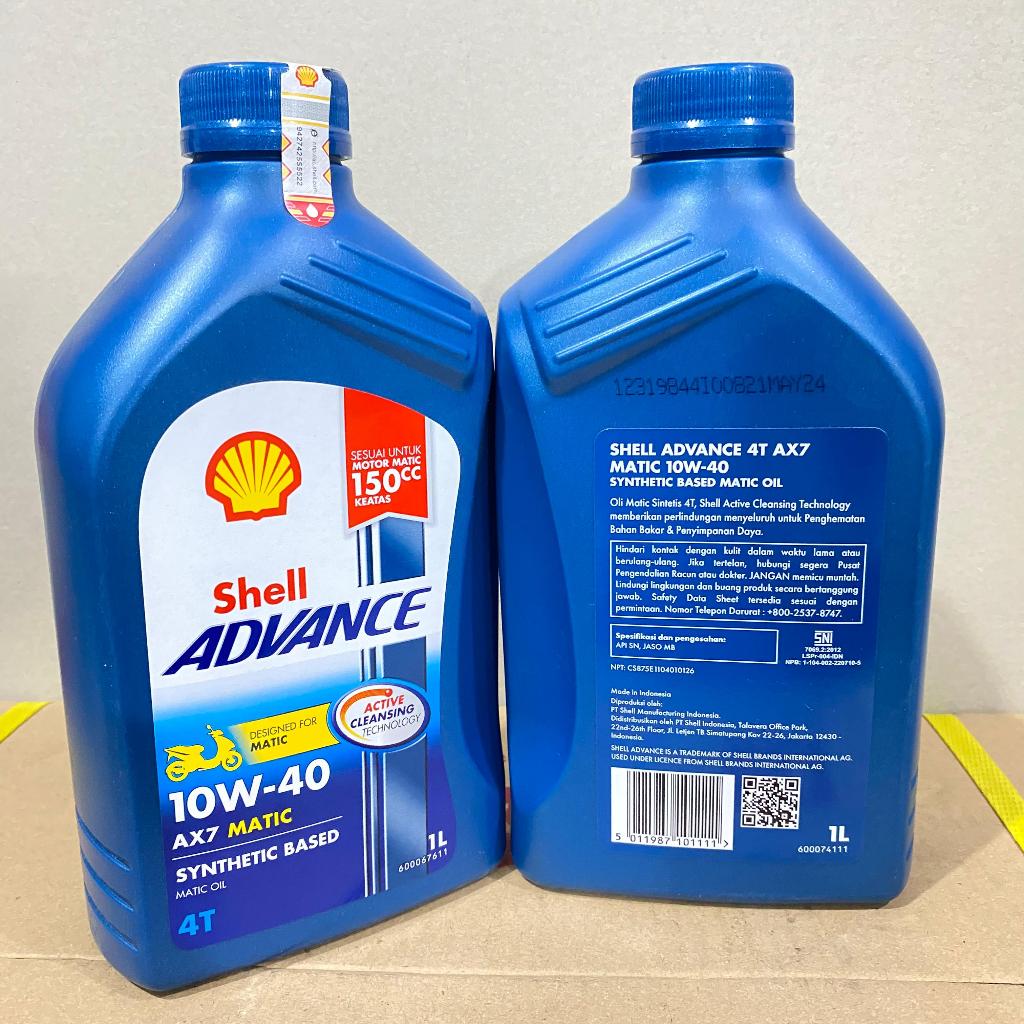 Jual Oli Shell Advance AX7 Matic Scooter 10W-40 1L Original | Shopee Indonesia