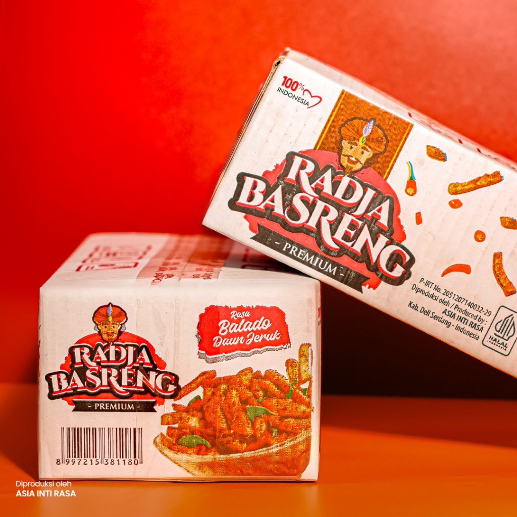 Jual Radja Basreng Premium Rasa Balado Daun Jeruk | 1 Dus isi 40 Pcs ...