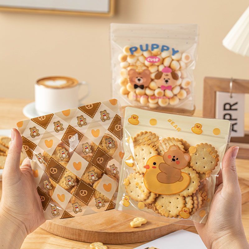 Jual Ziplock bag cookies lucu zipper bag makanan imut 13x13 | Shopee ...