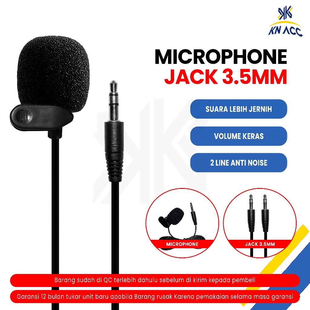 Jual [KN ACC] MICROPHONE MIC CLIP ON HP KONTEN CREATOR / YOUTUBER ...
