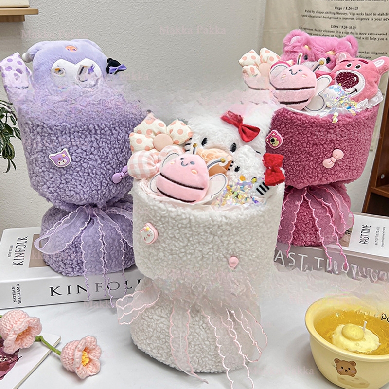 Jual Boneka Buket Strawberry Bear Boneka Lucu Mewah Hadiah Ulang Tahun ...