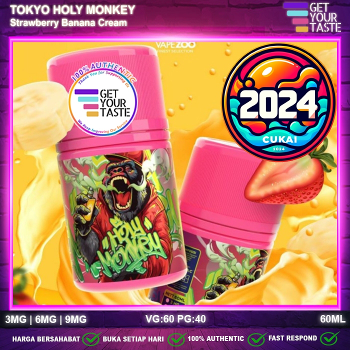Jual Liquid Tokyo Holy Monkey 60ML Freebase Series by Vape Zoo x Tigac ...