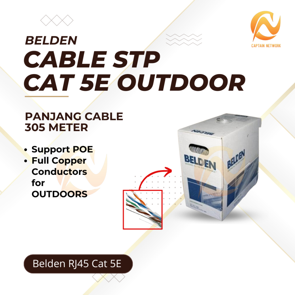 Jual BELDEN STP FTP Cat 5e cable Roll Box 305M Grey Black Kabel STP ...