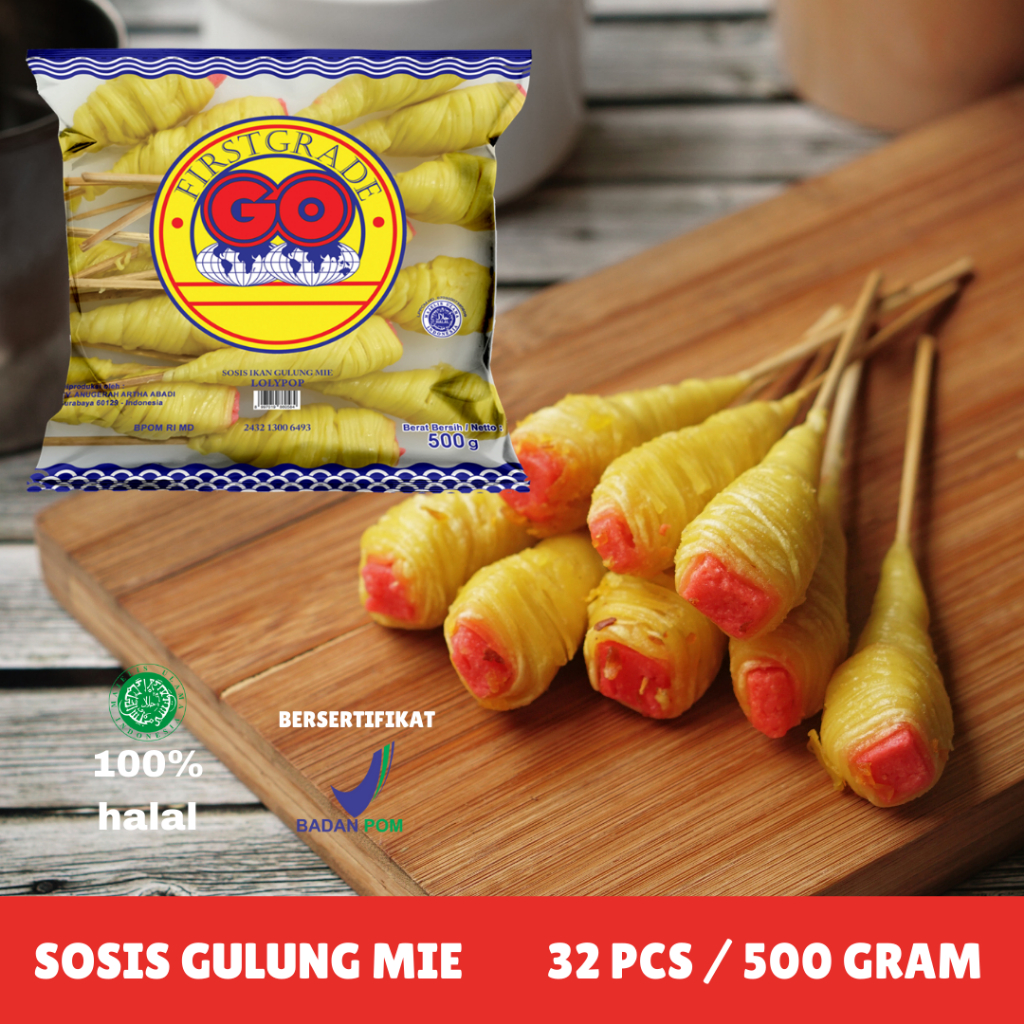 Jual KARUNIA [FROZEN FOOD GO] Sosis Ikan Gulung Mie Lolypop ISI 20 ...