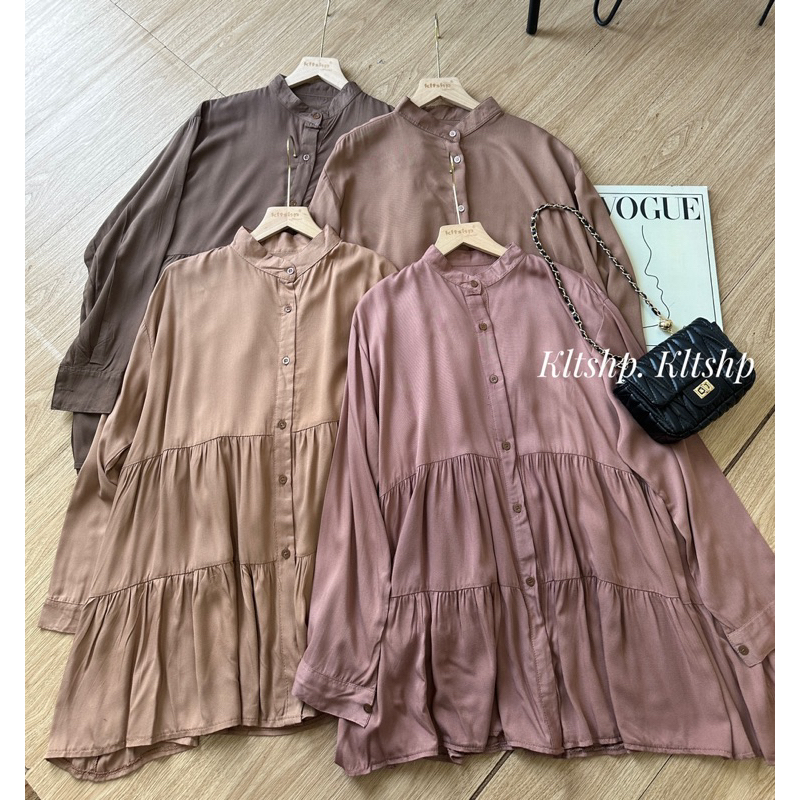 Jual MUSTIKA BLOUSE // TUNIK REMPEL POLOS // TUNIK POLOS // TUNIK RAYON ...