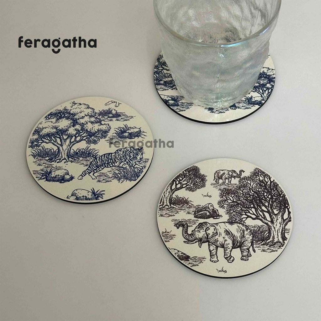Jual Feragatha Coaster Tatakan Gelas Tatakan Minuman Wooden Coaster ...