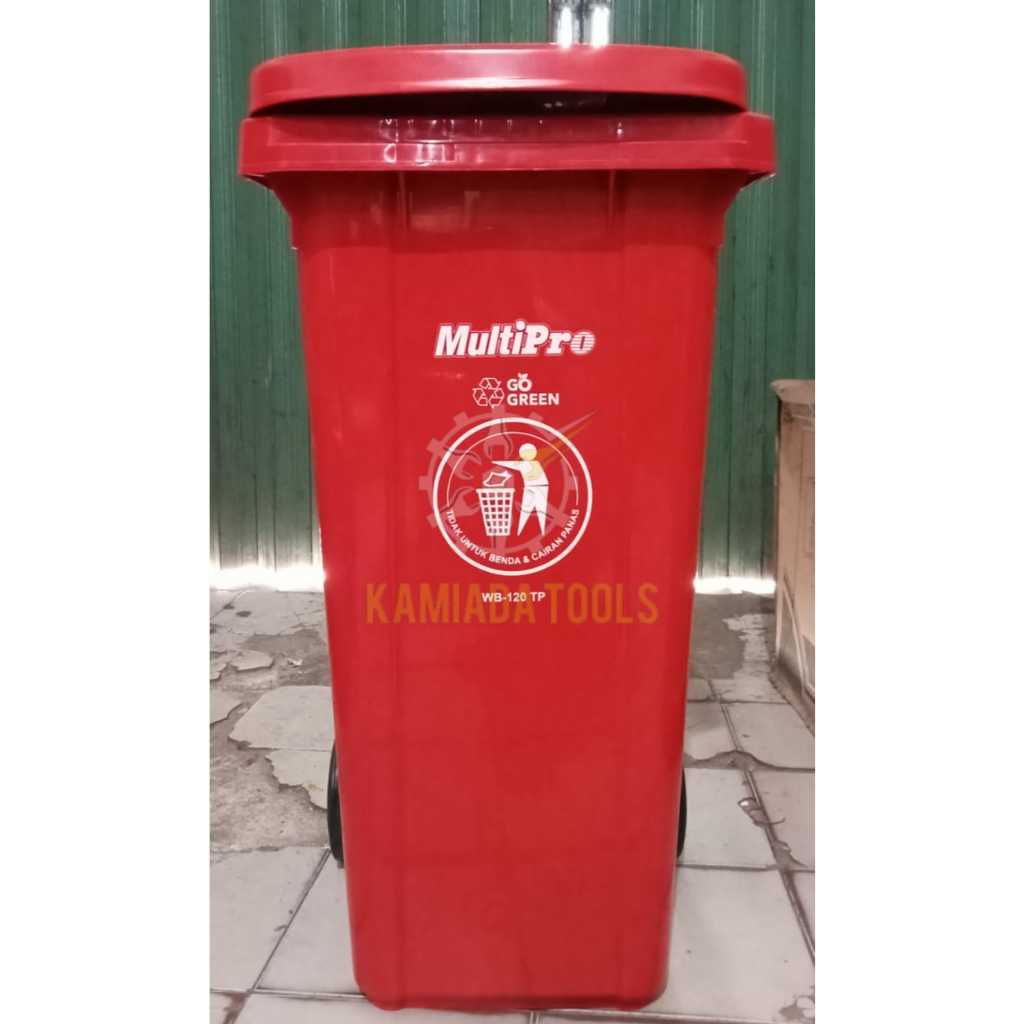 Jual Tong Sampah MULTIPRO Merah/Tempat Sampah Pakai Roda/Tong Sampah Roda | Shopee Indonesia