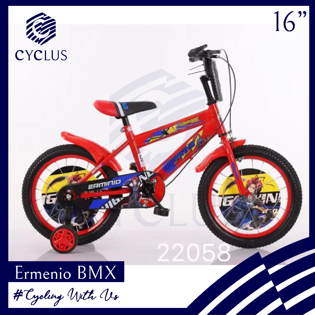 Jual Sepeda BMX Anak Ermenio 16 Inch dengan Roda Bantu Kokoh Murah ...