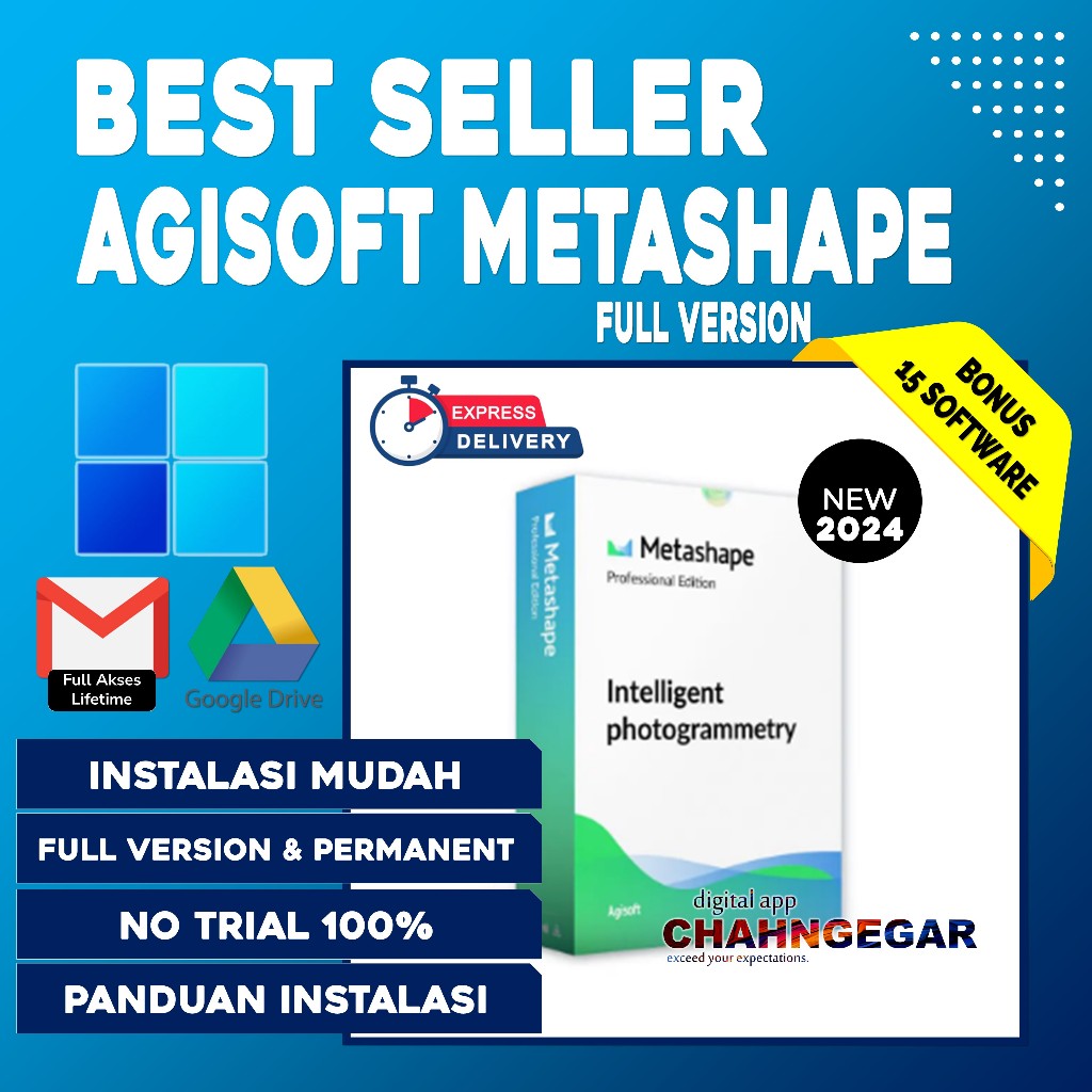 Jual Agisoft Metashape Pro 2025 v2.2.2 Full Version Lisensi lifetime Software Design untuk ...