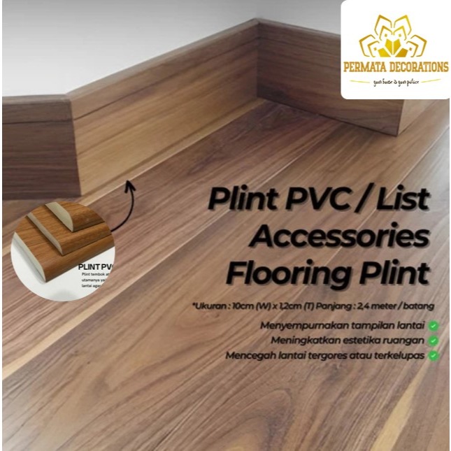 Jual LIS PVC PLIN | PLINT PVC BOARD | AKSESORIS LANTAI | LIS LANTAI ...