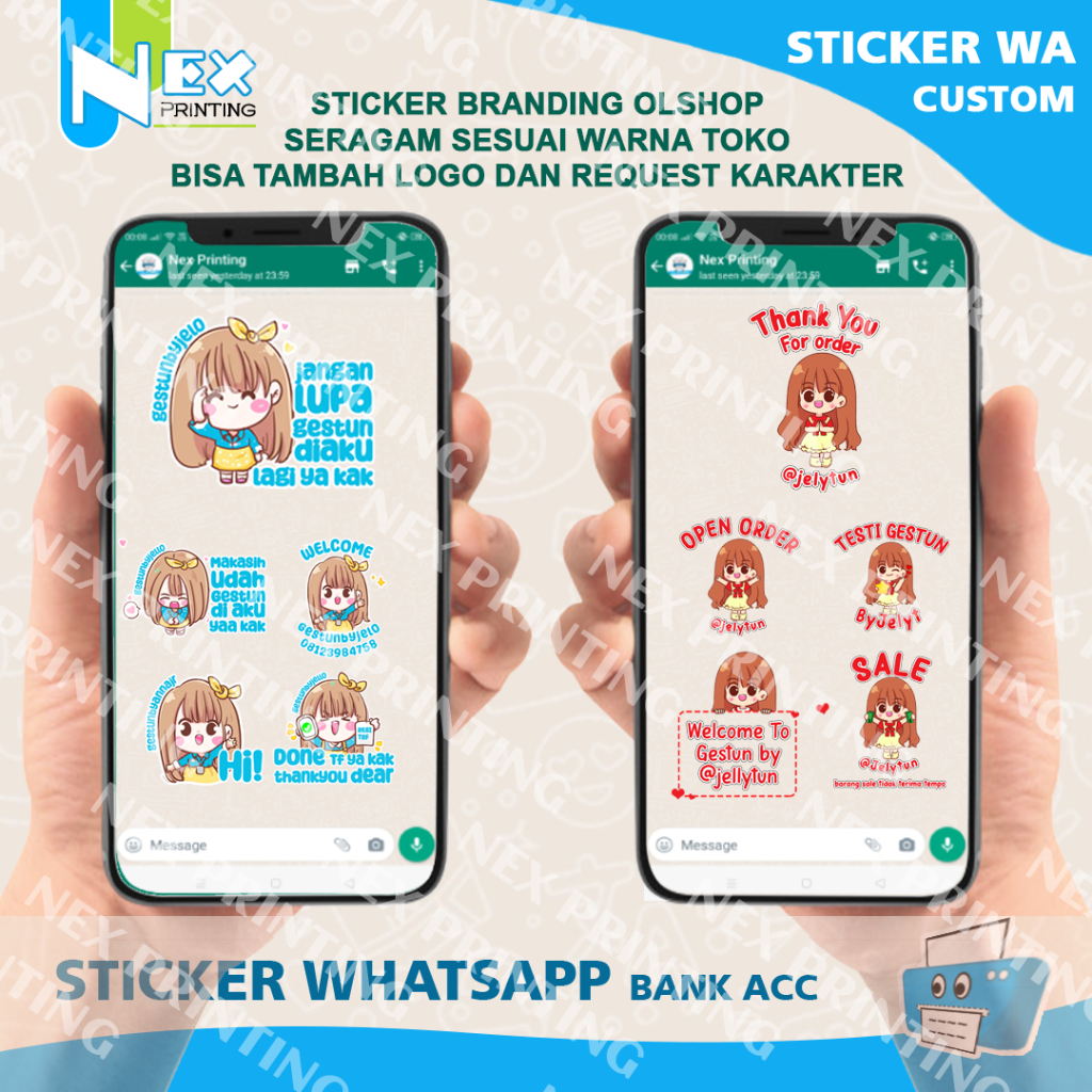 Jual Jasa Sticker Whatsapp Telegram olshop Sticker Wa custom design ...