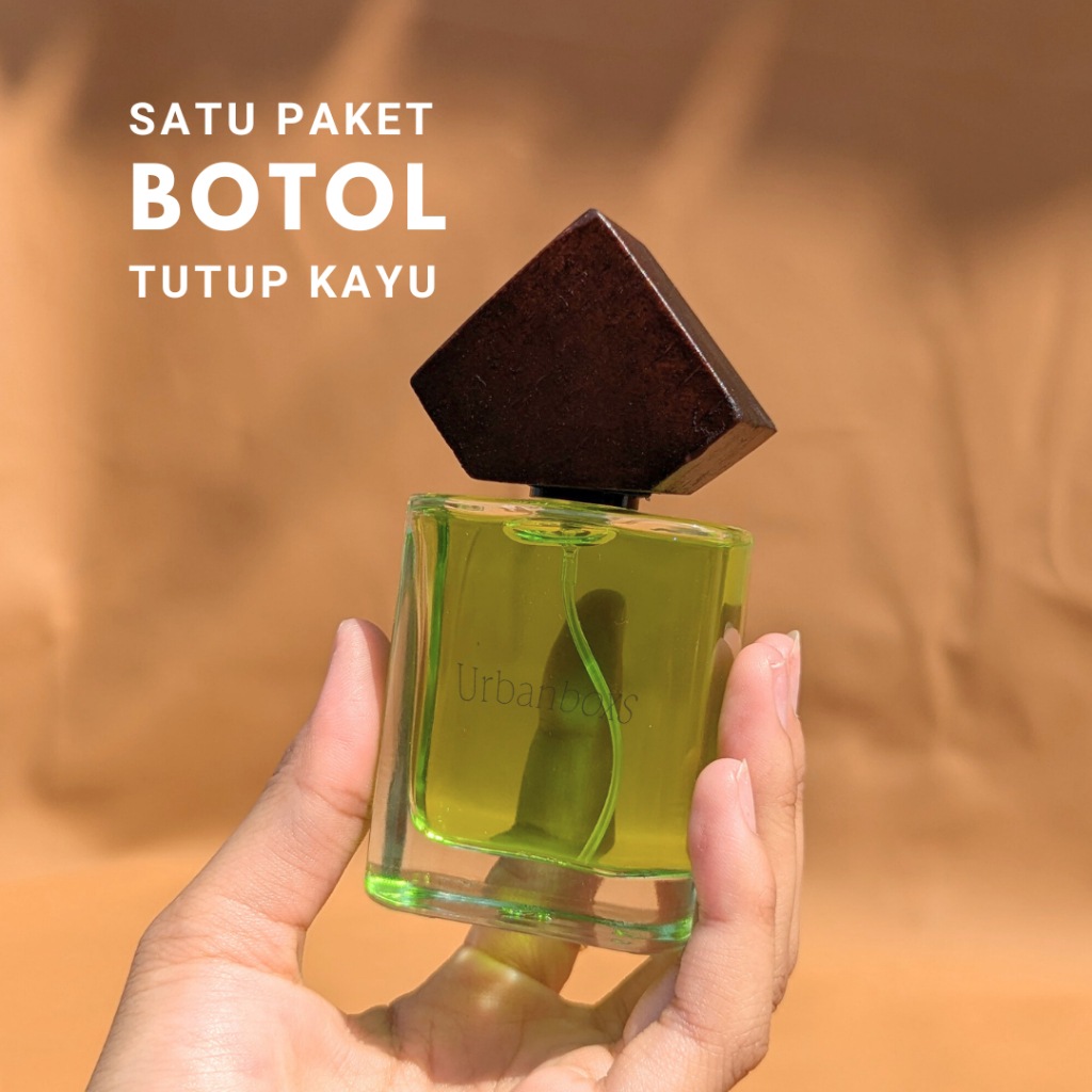 Jual Botol parfum tutup kayu unik - botol 50ml drat | Shopee Indonesia