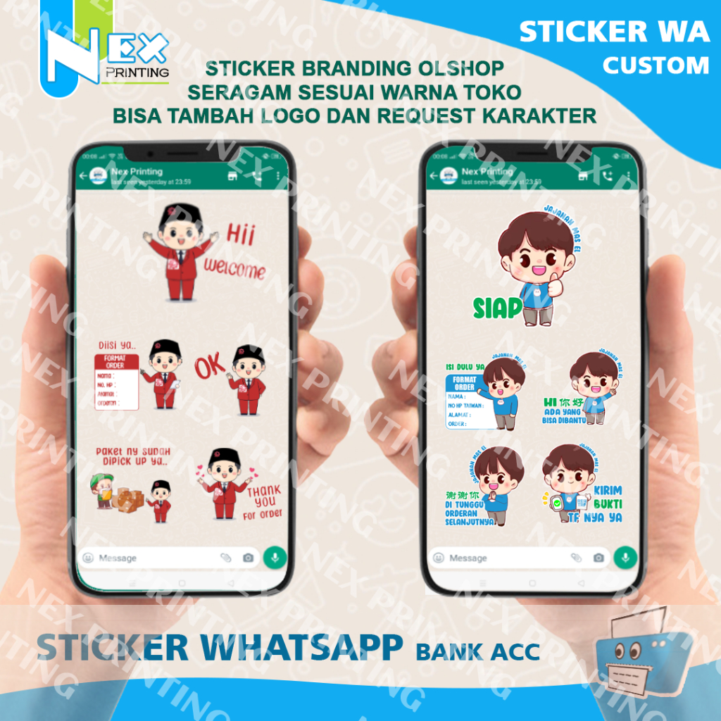 Jual Jasa Sticker Whatsapp Telegram olshop Sticker Wa custom design ...
