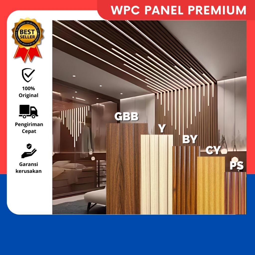Jual WPC Panel (PREMIUM) Panjang 3 dan 1 meter / WPC Panel Tipe BY / Wallpanel uk Lebar 15,8cm ...