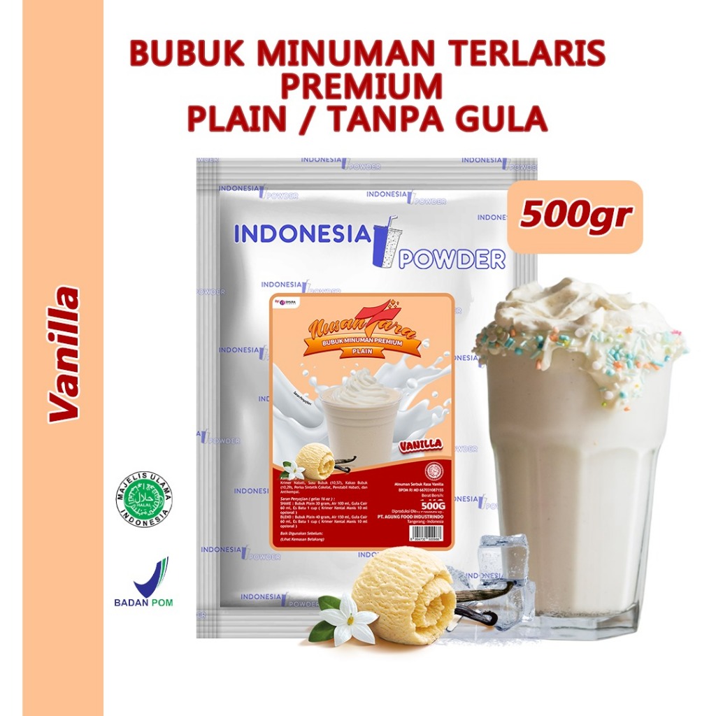 Jual NUSANTARA Bubuk Minuman Instant Premium Plain Tanpa Gula Horeca ...