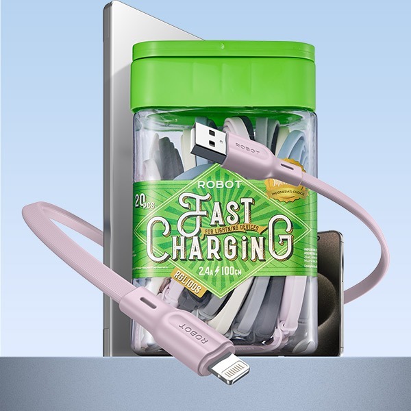 Jual ROBOT Kabel Data RGL100S Data Cable Lightning 2.4A 100cm For ...