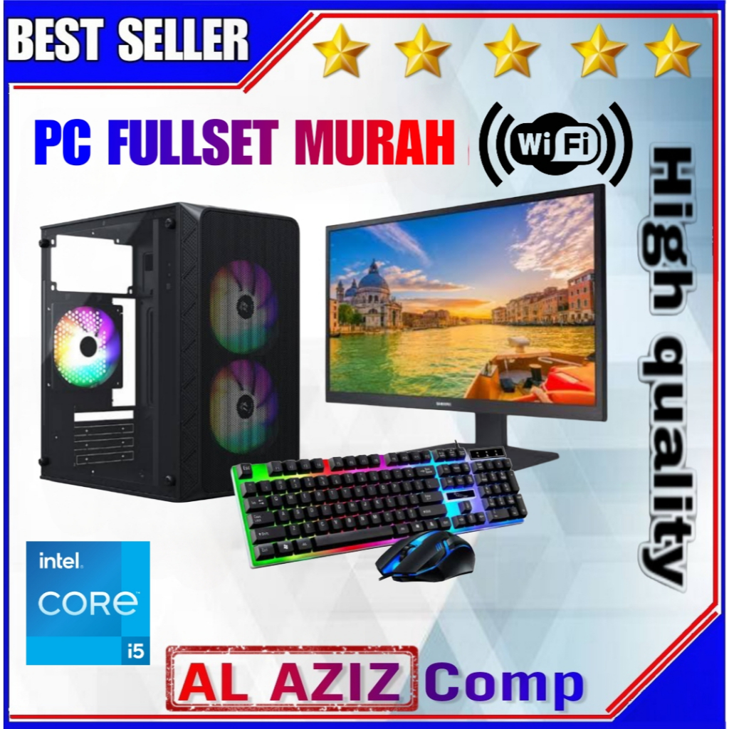 Jual PC Cpu Rakitan Fullset 24 Inch Murah Intel Core i5 4590 RAM 16gb SSD 128gb HDD 500gb Wi Fi ...