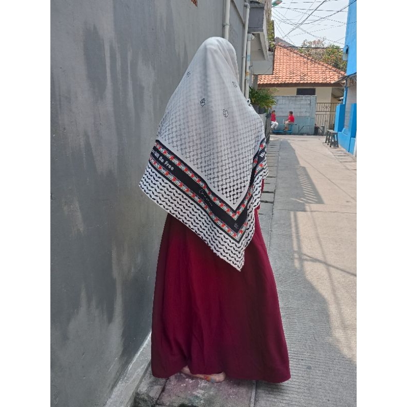 Jual Canajmun - Scarf Keffiyeh Palestine Syar'i/ Jilbab Keffiyeh Jumbo ...