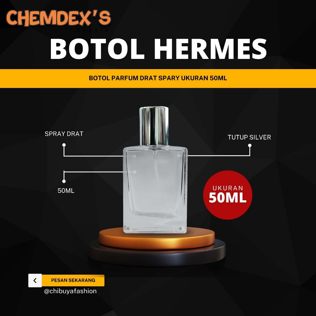 Jual BOTOL PARFUM PETAK H333333RMEeeeS SILVER // 50ML // SPRAY DRAT ...