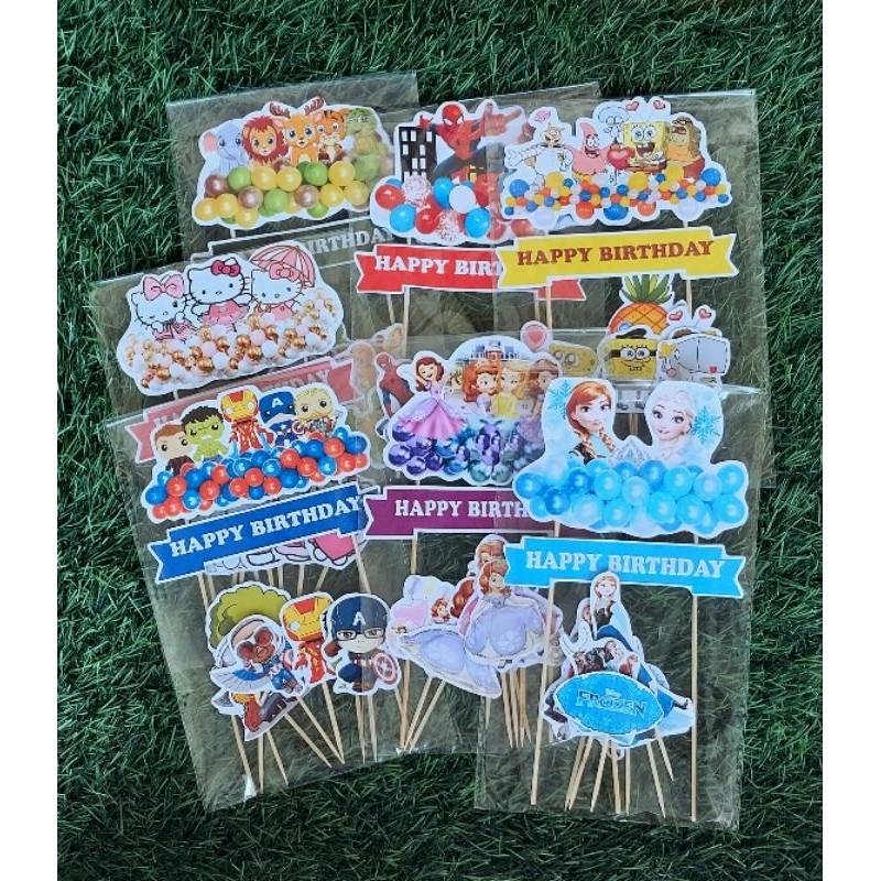 Jual topper cake, topper kue, topper happy birthday, topper karakter ...