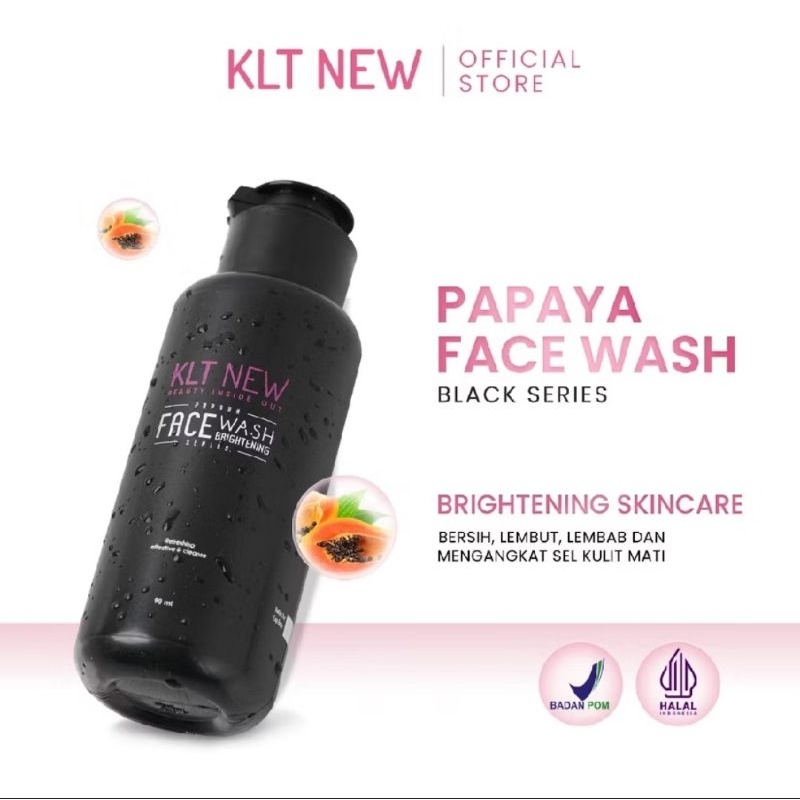 Jual KLT New Beauty Inside Out Papaya Face Wash Brightening Sabun Muka ...