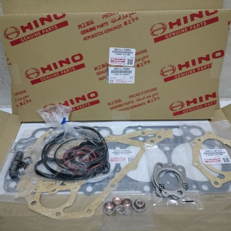 Jual PACKING GASKET FULL SET HINO DUTRO 130 HT/HD PACKING SET MESIN ORIGINAL 04111-7C091 ...