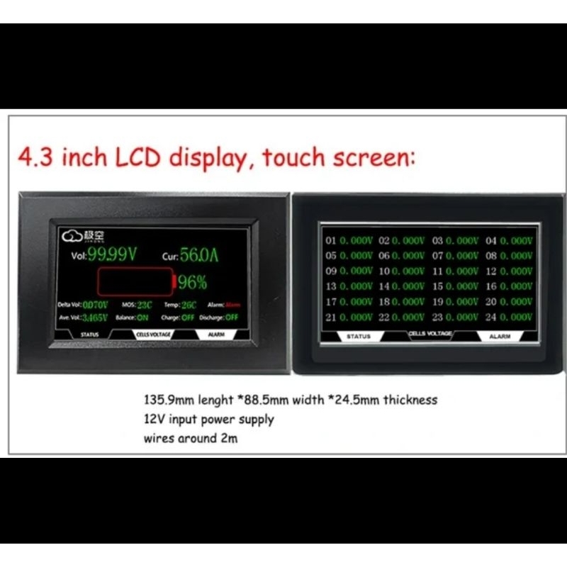 Jual LCD Display JK BMS 4.3 Inch Touch Screen | Shopee Indonesia