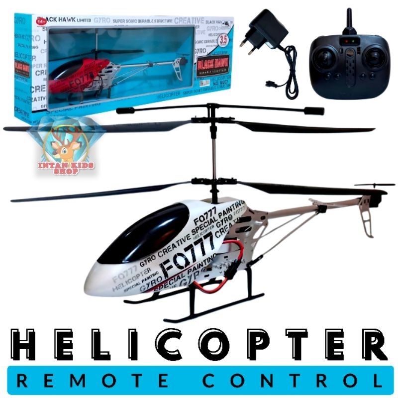Jual MAINAN ANAK REMOTE CONTROL HELICOPTER GYRO BLACK HAWK DURABLE ...