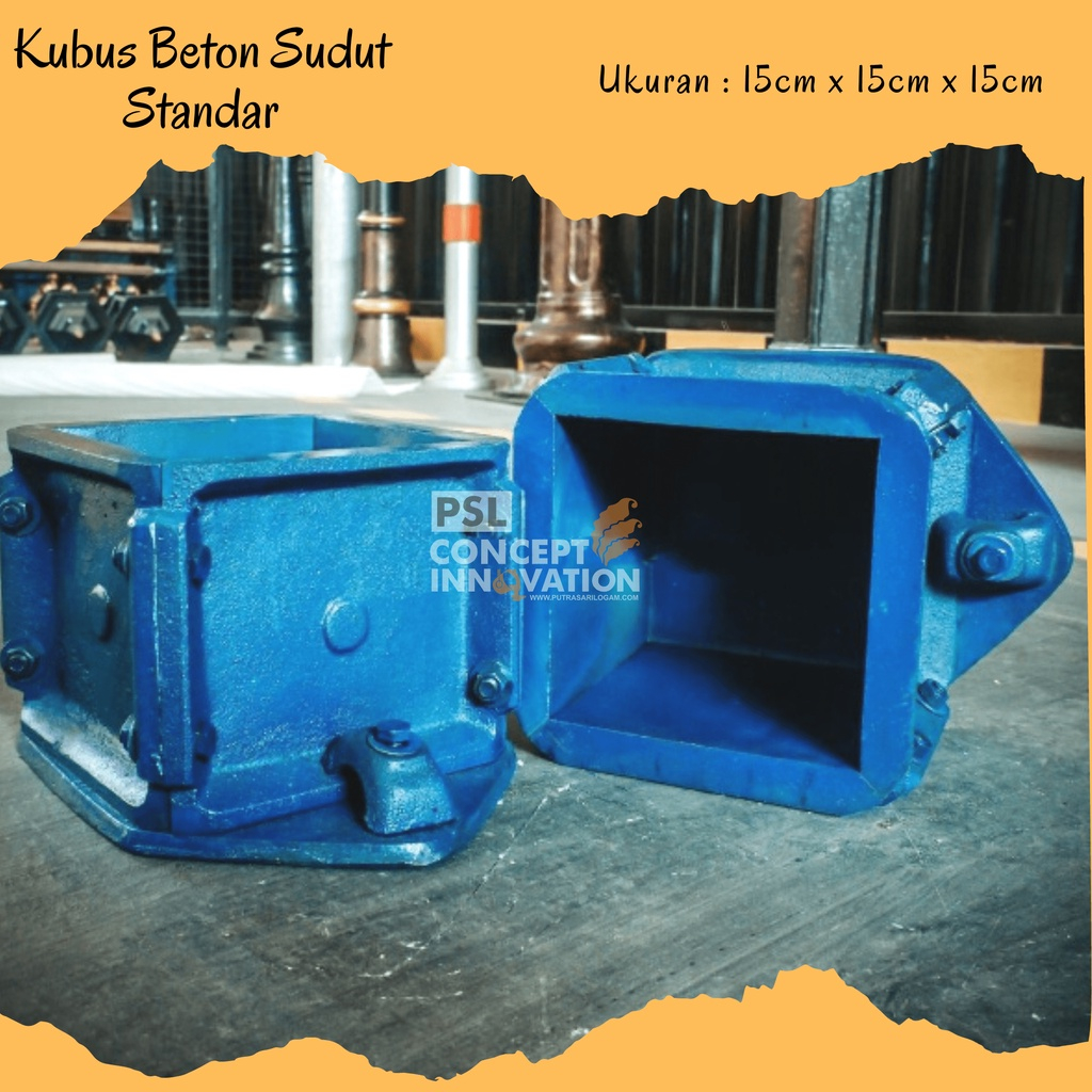 Jual CETAKAN KUBUS BETON SUDUT 15x15x15 BESI CORAN PADAT | Shopee Indonesia