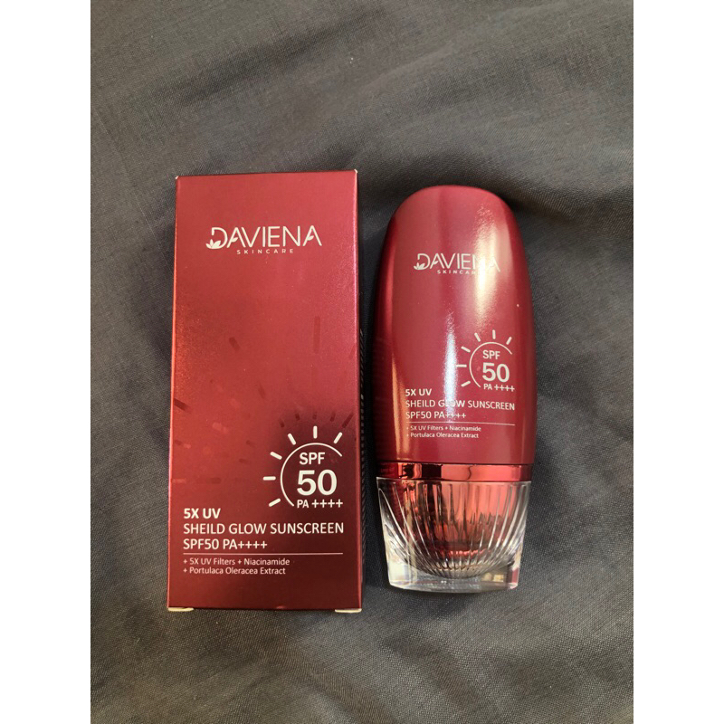 Jual NEW DAVIENA SKINCARE 5X UV SHIELD GLOW SUNSCREEN SPF 50PA ...