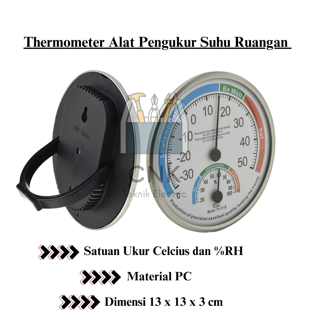 Jual Hygrometer Termometer Dinding Wall Thermometer Alat Pengukur ...
