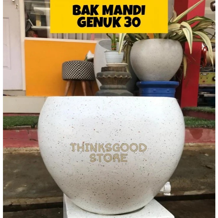 Jual BAK MANDI GENTONG AIR MINIMALIS MODEL TERASO GENUK PUTIH TYPE 30 ...