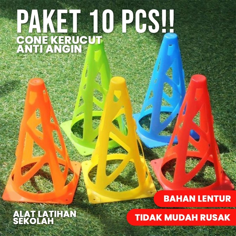 Jual PAKET 10 PCS Cone Kerucut Lentur Latihan Olahraga Sport Bola ...