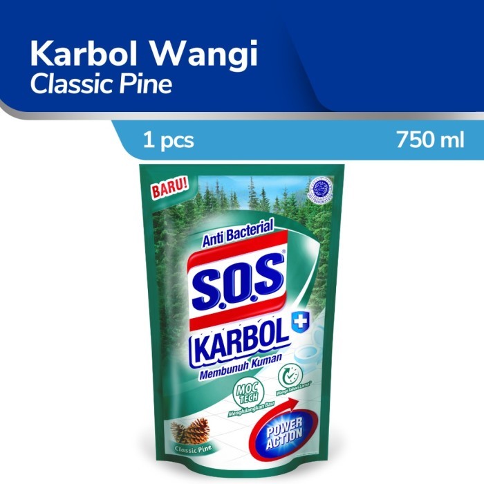 Jual SOS karbol wangi pine classic 750 ML / 375 ML | Shopee Indonesia