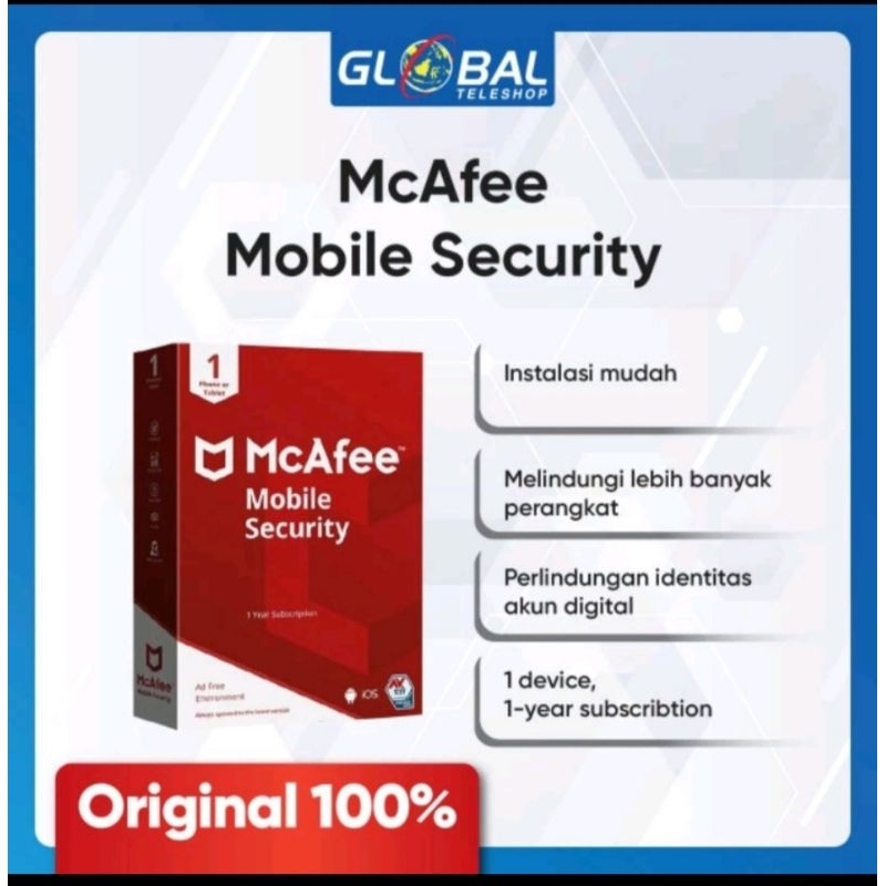 Jual McAfee Total Protection Antivirus Original 1 Year Sub 1 Device 3 ...