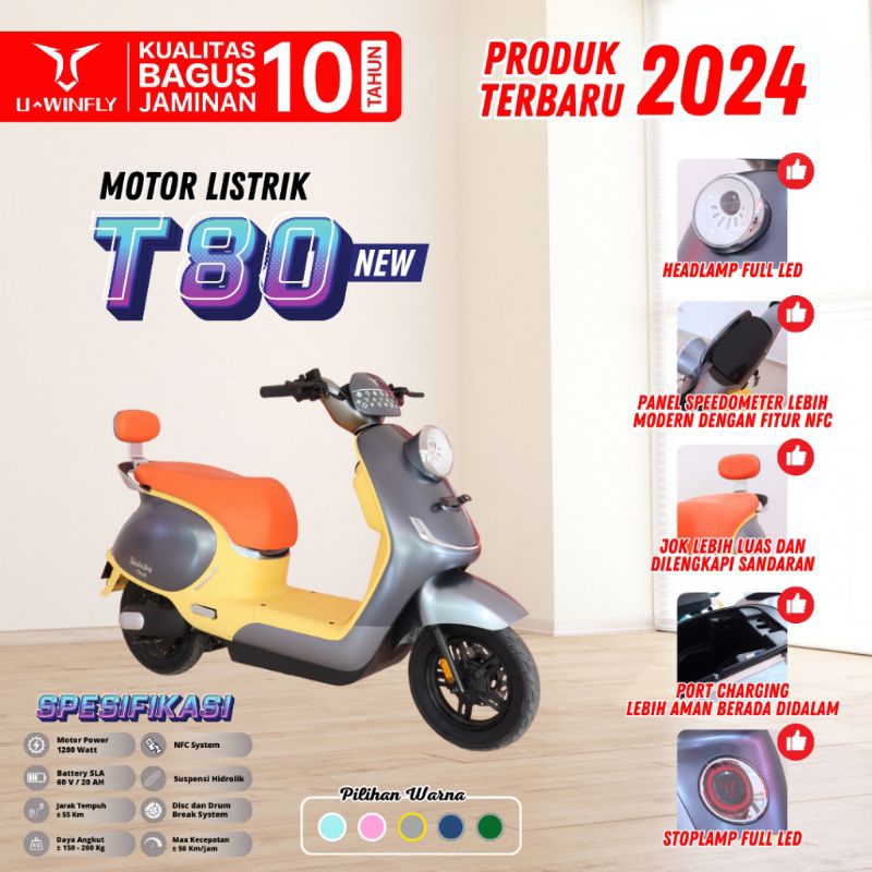 Jual UWINFLY T80 SEPEDA LISTRIK TERBAIK DAN HARGA CUKUP TERJANGKAU ...