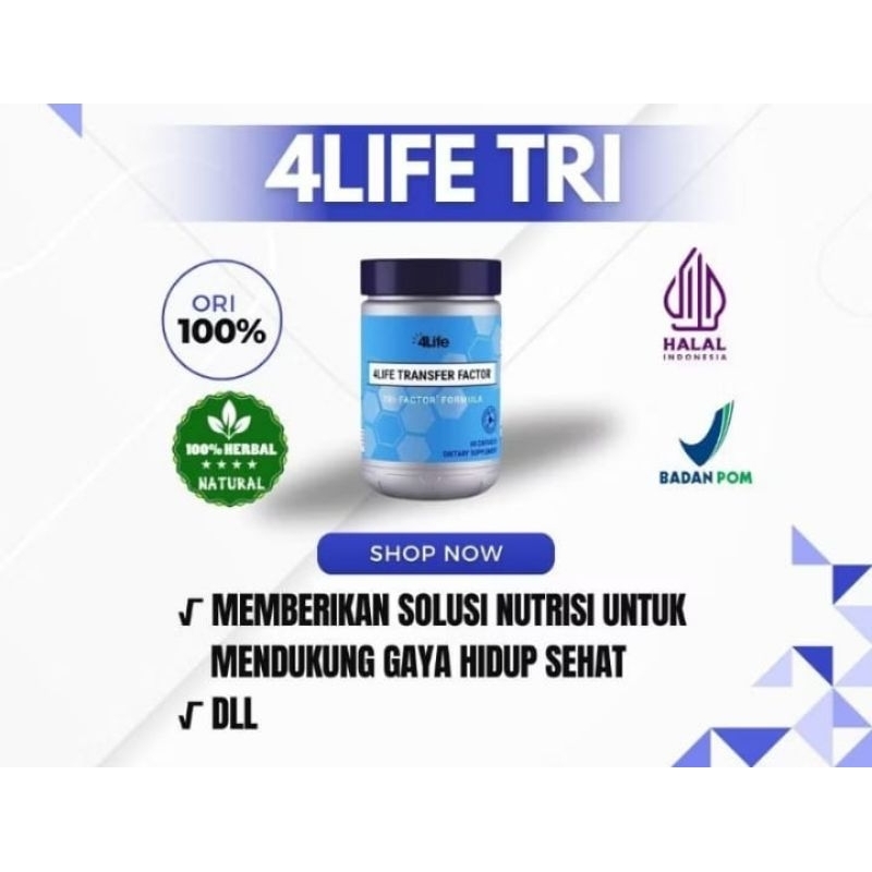Jual 4LIFE TRANSFER FACTOR TRI FORMULA ASLI 100% ORIGINAL SUPLEMEN ...