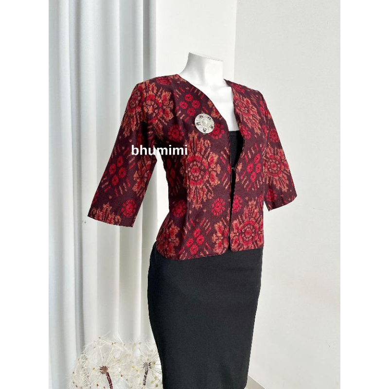 Jual Blazer Endek Print/Blazer Katun/Blazer Endek | Shopee Indonesia