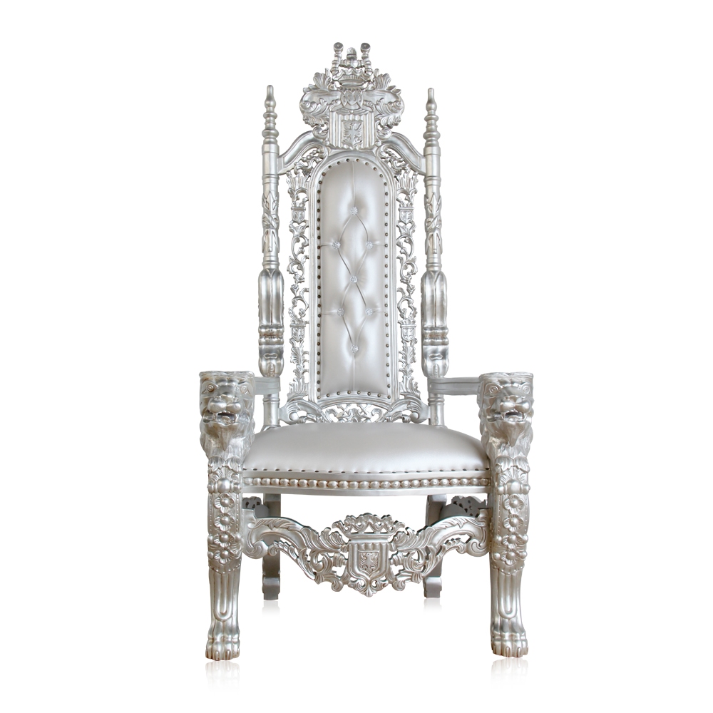 Jual Lion King Throne Chairs Silver Kursi Raja dan Ratu Kursi Pengantin ...